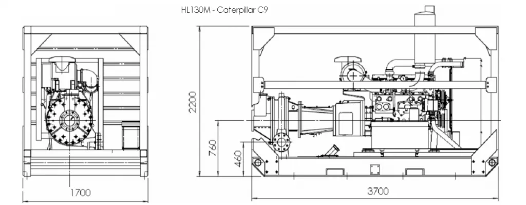 Самовсасывающий насос Godwin Dri-Prime HL130M, двигатель Caterpillar ...